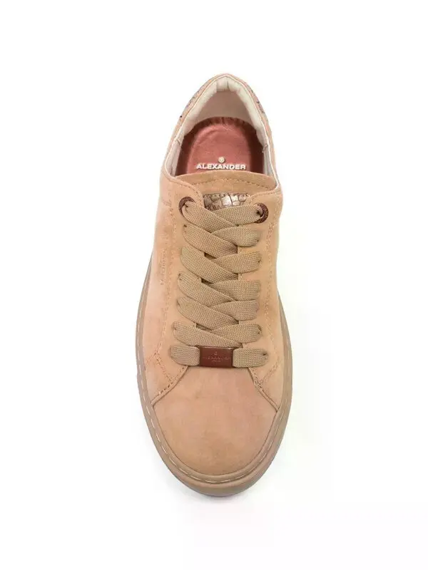 ALEXANDER SMITH Croc-effect Suede Sneakers