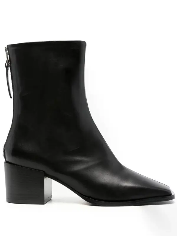 AeydĒ Amina 60mm Leather Boots - Black