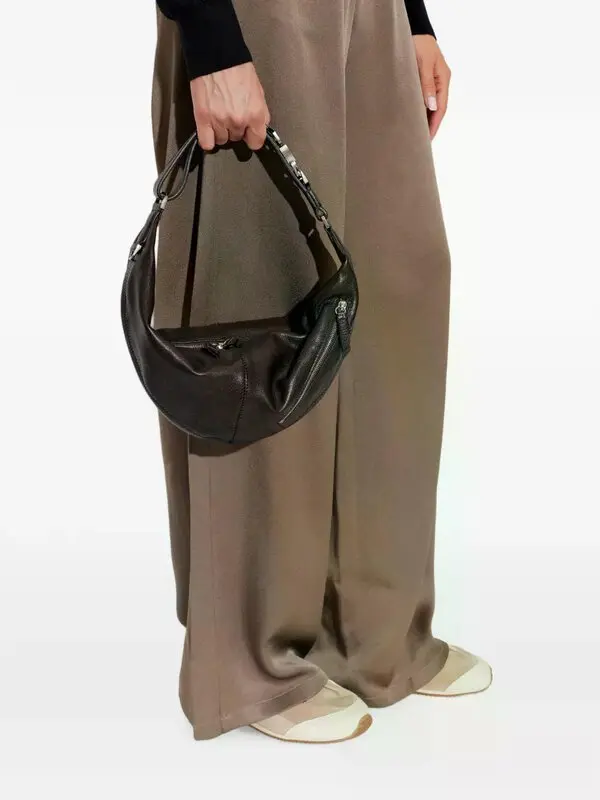 LEMAIRE Mini Quiver Clip Bag In Grained Buffalo-leather - Black