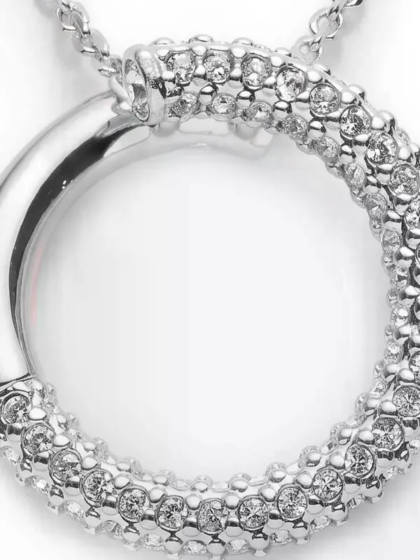 SWAROVSKI Dextera Ring-pendant Necklace With Round-cut Crystals - Silver