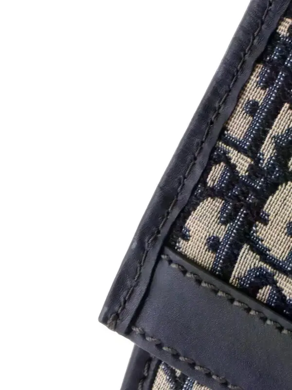 Dior Oblique Canvas Fold Over Clutch Bag