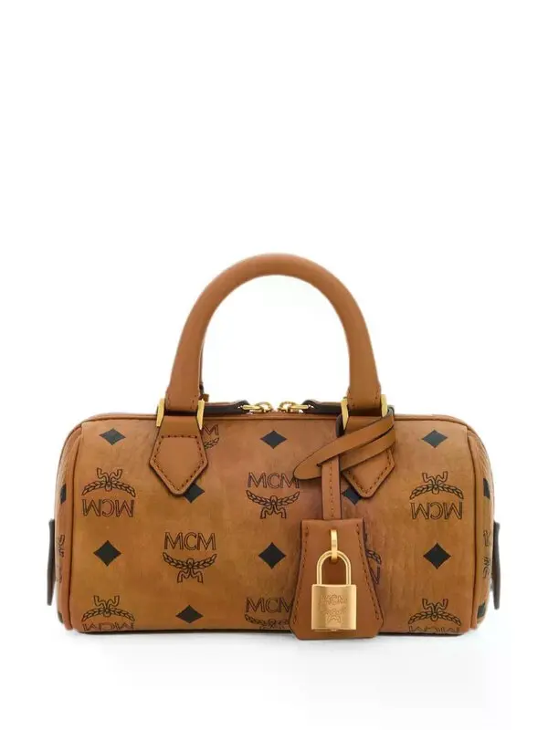 Mcm Mini Ella Monogram-print Handbag - Brown