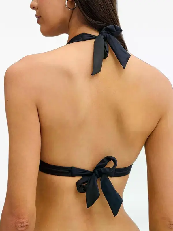 Michael Kors Logo Halter Bikini Top