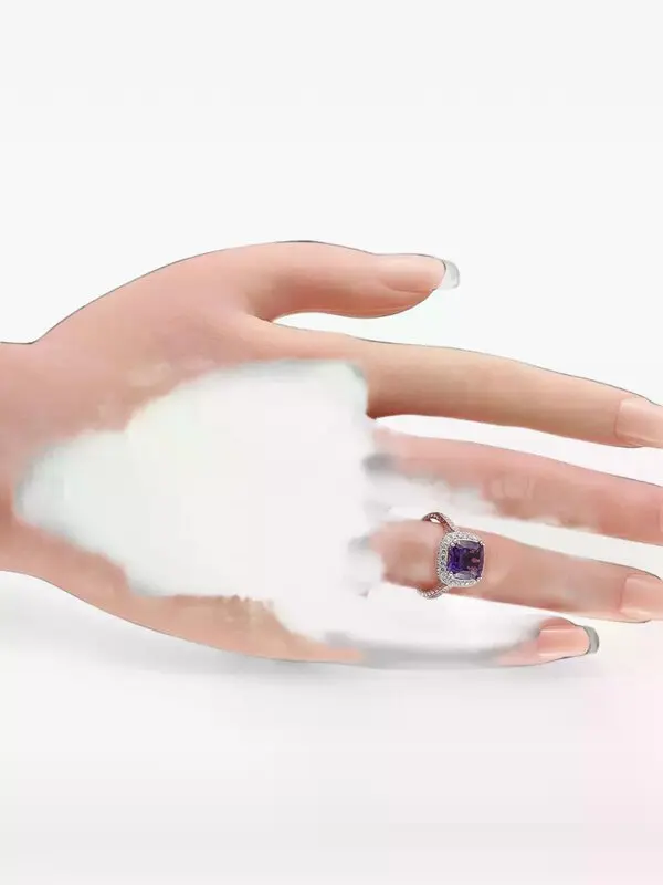 LB EXCLUSIVE Amethyst And Diamond Ring - Silver