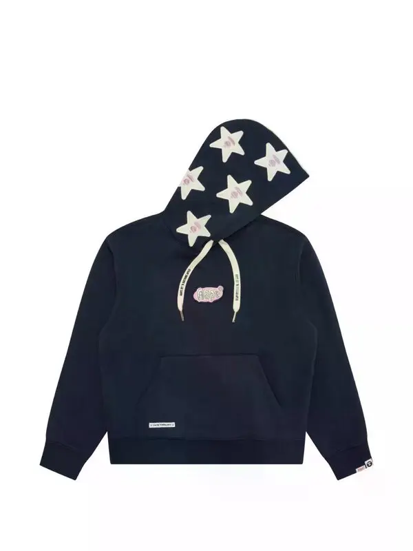 AAPE BY *A BATHING APE Logo-patch Star-print Hoodie - Blue