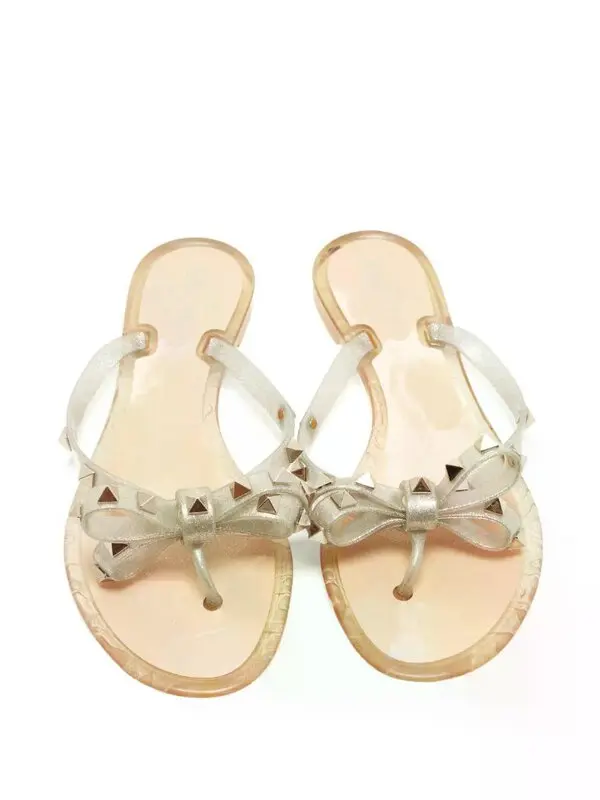 Valentino Garavani Rockstud Bow Flip Flops