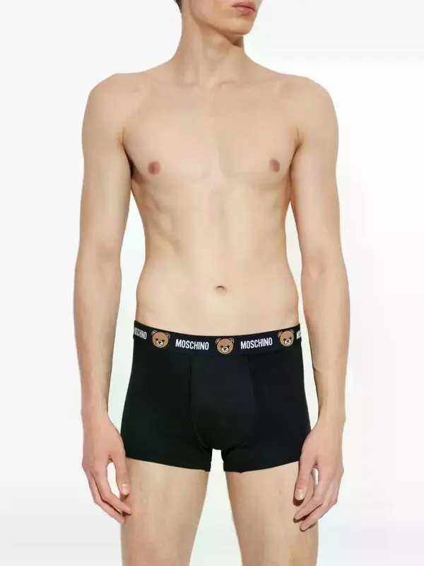 Moschino Logo-waistband Boxers - Black