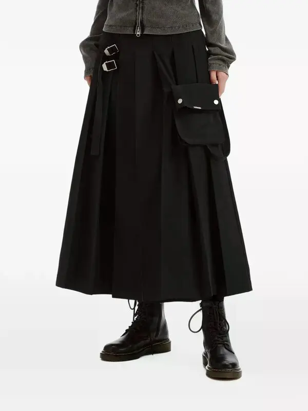 MUSIUM DIV. Pleated Buckle Detail Palazzo Pants