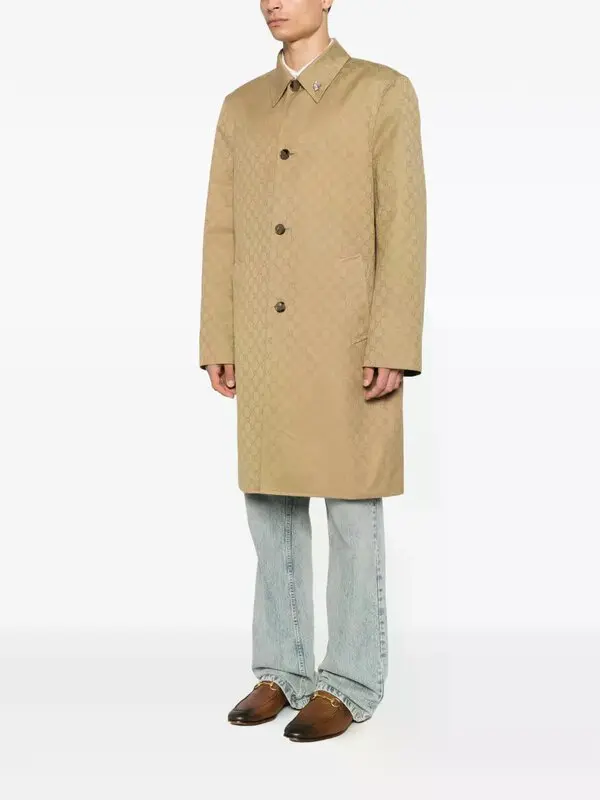 Gucci Gg Cotton Gabardine Coat