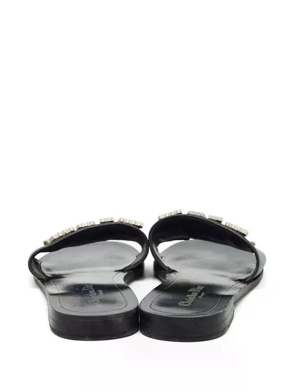 Dior Crystal-embellished Logo Flat Sandals