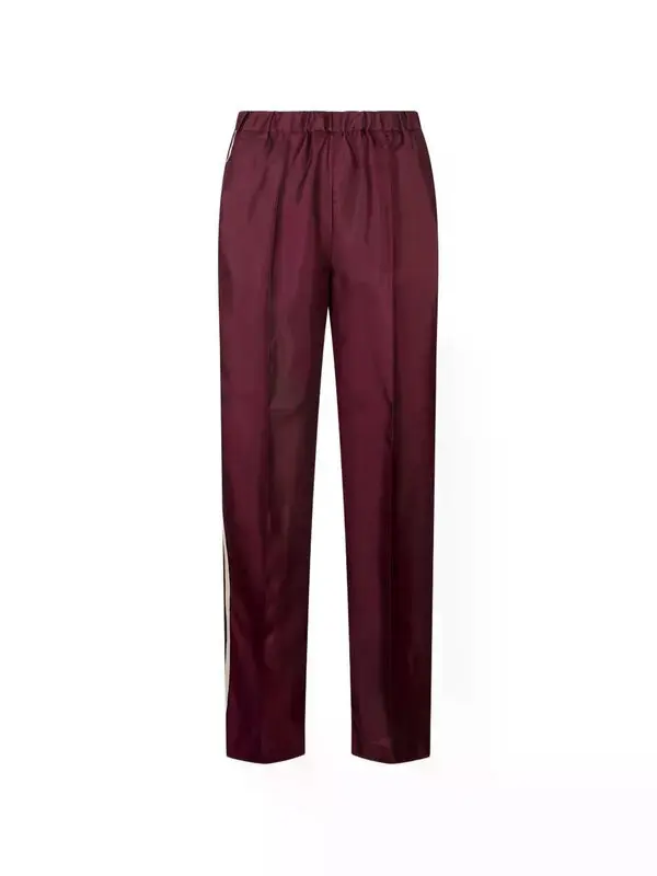 F.R.S FOR RESTLESS SLEEPERS Pontos Piped Silk Trousers - Red
