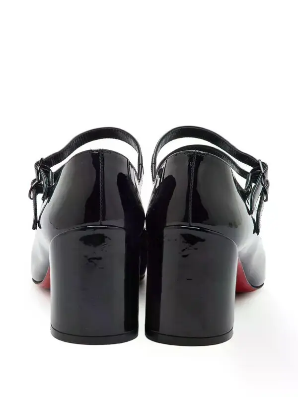 CHRISTIAN LOUBOUTIN Miss Jane Double Strap Patent Leather Pumps