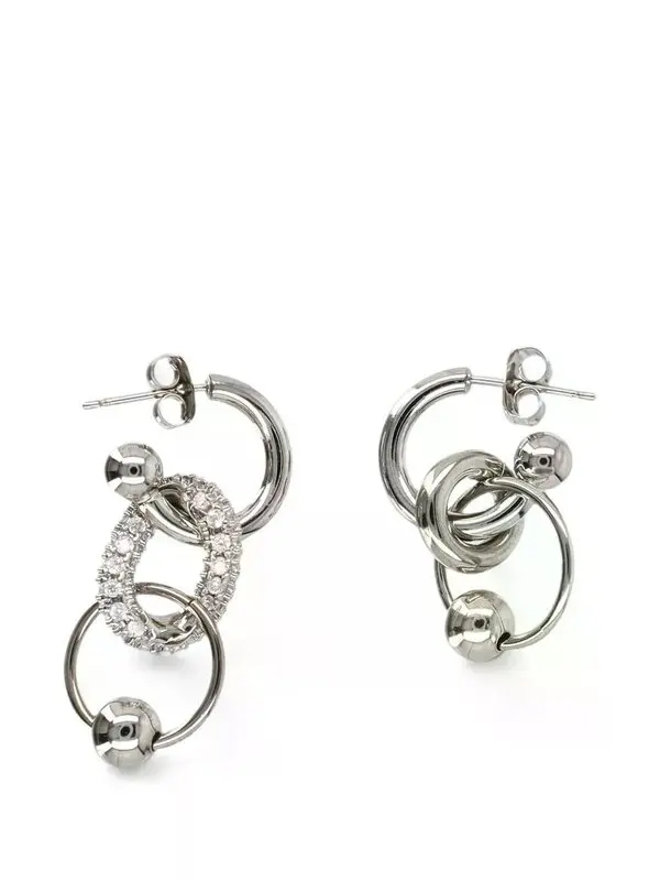 JUSTINE CLENQUET Alison Crystal-embellished Hoop Earrings