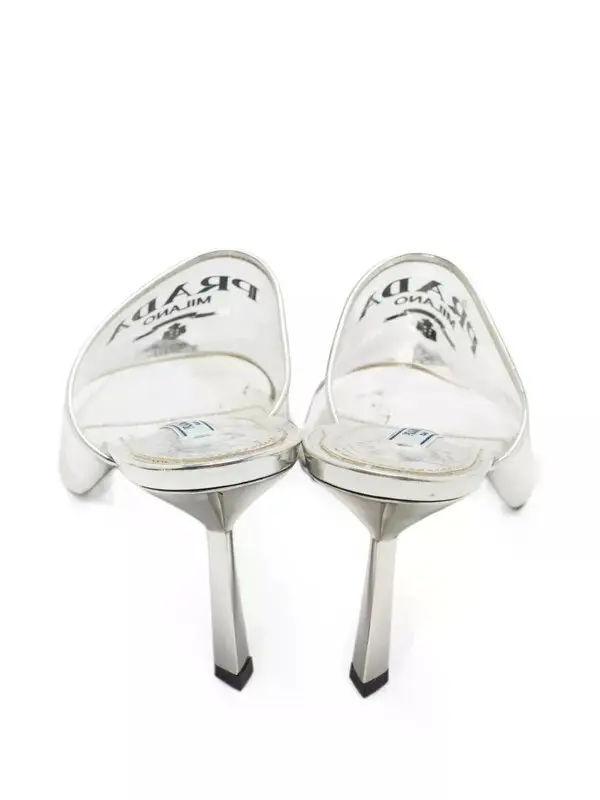 Prada Triangle Logo Slide Sandals