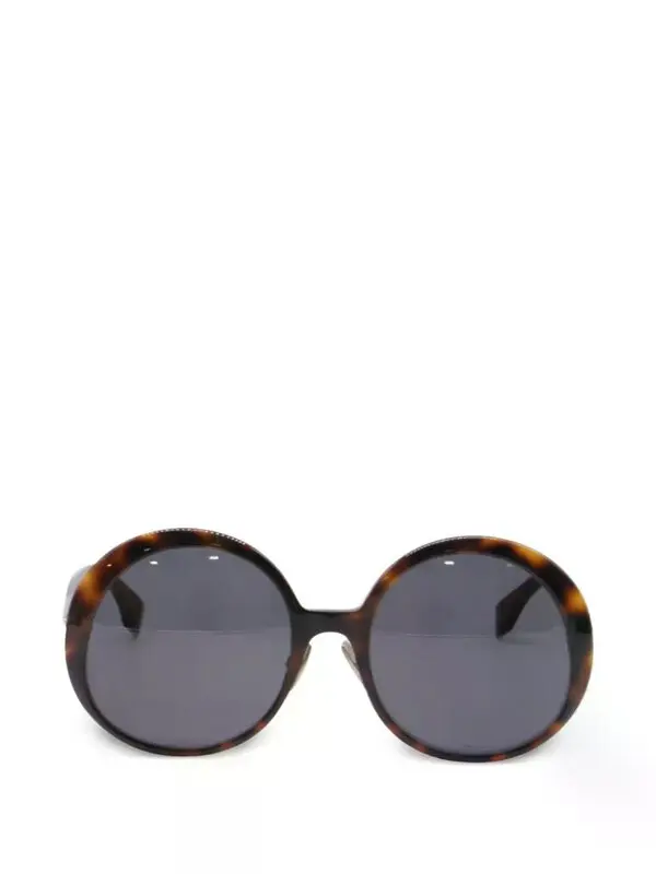 Fendi Tortoiseshell Round Frame Sunglasses - Brown