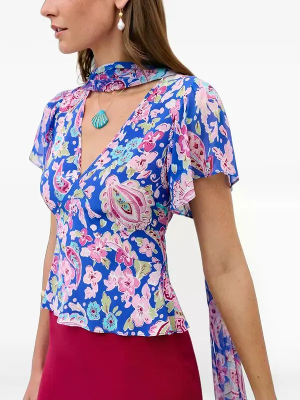 Rixo Lania Silk Top