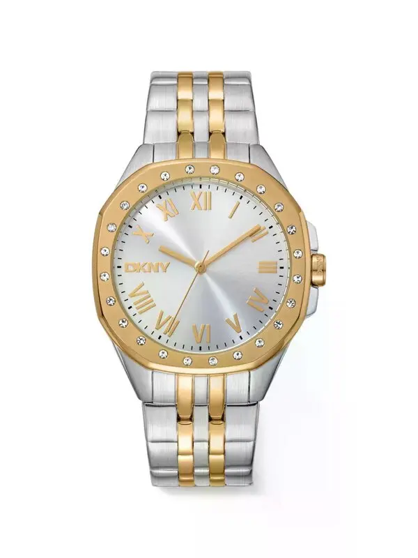 Dkny Two-tone Crystal Embellished Watch