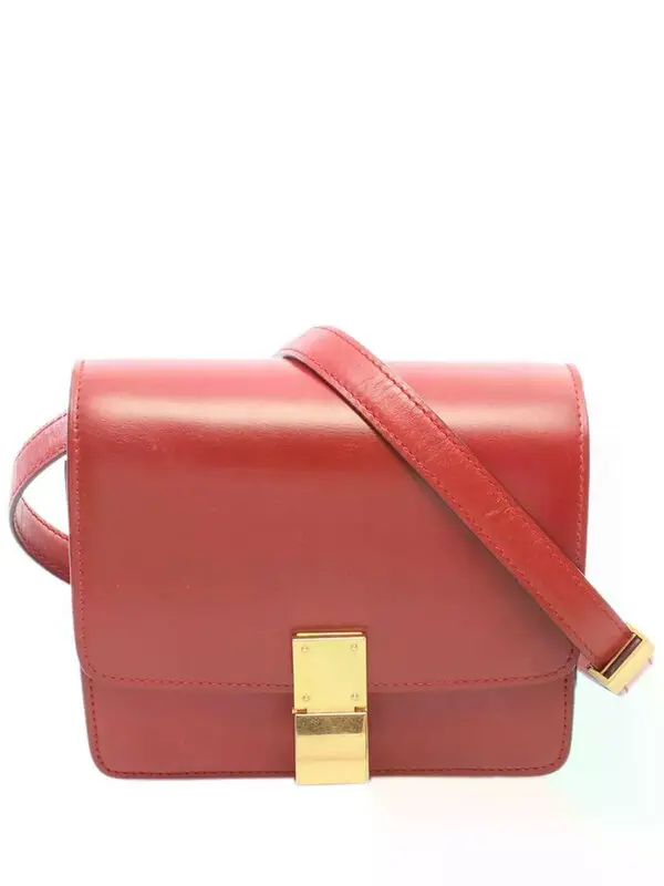 Celine 2010-2026 Small Calfskin Classic Box Crossbody Bag - Red