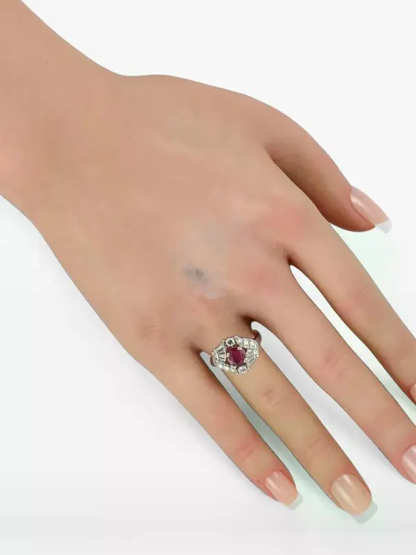 LB EXCLUSIVE Ruby And Diamond Ring - Silver