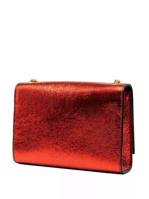 Saint Laurent Small Metallic Calfskin Monogram Kate Crossbody Bag