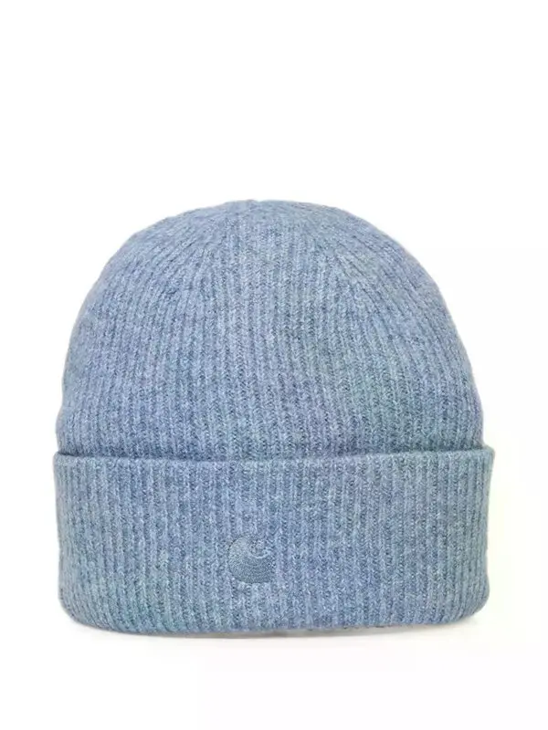 Carhartt Work In Progress Curtis Embroidered-logo Beanie Hat - Blue