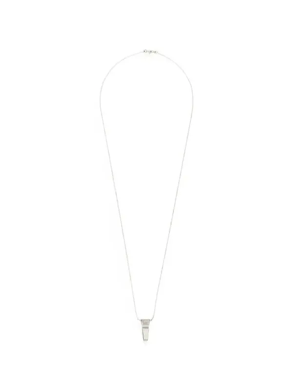 Rick Owens Mini Crystal Trunk Necklace - Silver