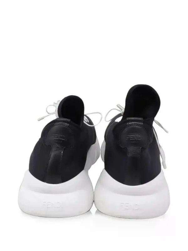 Fendi Low-top Knit Sneakers With Ff Logo