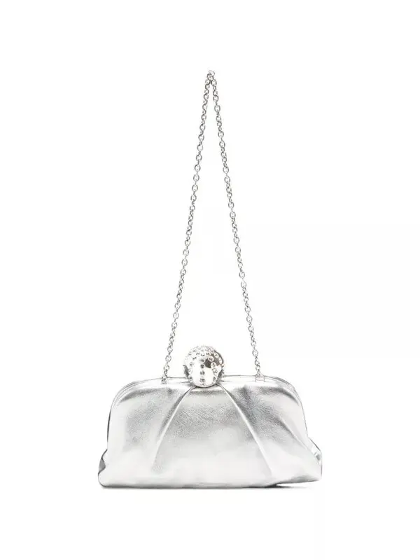 AQUAZZURA Mini Tequila Clutch Bag - Silver