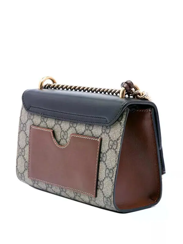 Gucci Gg Supreme Padlock Crossbody Bag - Black