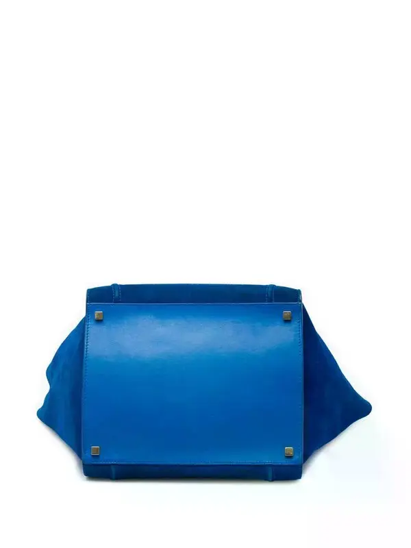 Celine Medium Suede Phantom Luggage Tote Bag - Blue