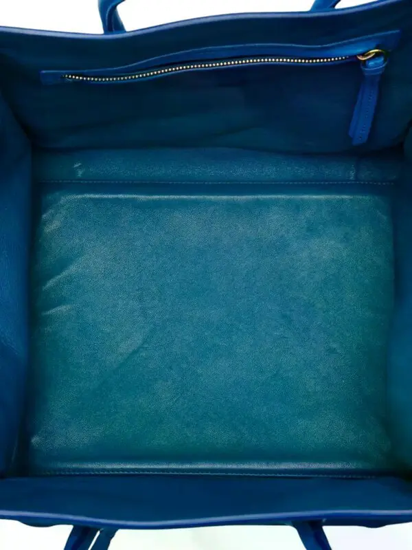 Celine Medium Suede Phantom Luggage Tote Bag - Blue