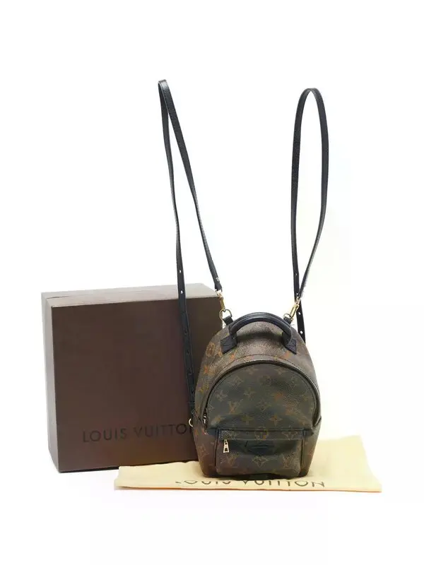 LOUIS VUITTON Mini Palm Springs Monogram Backpack - Black