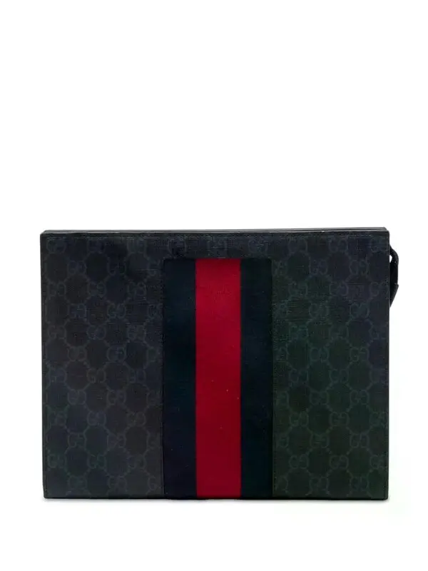 Gucci Gg Supreme Web Clutch Bag