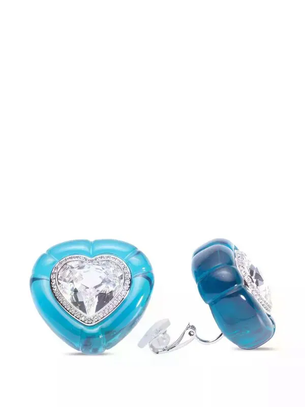 SWAROVSKI Dulcis Heart-shape Earrings - Silver