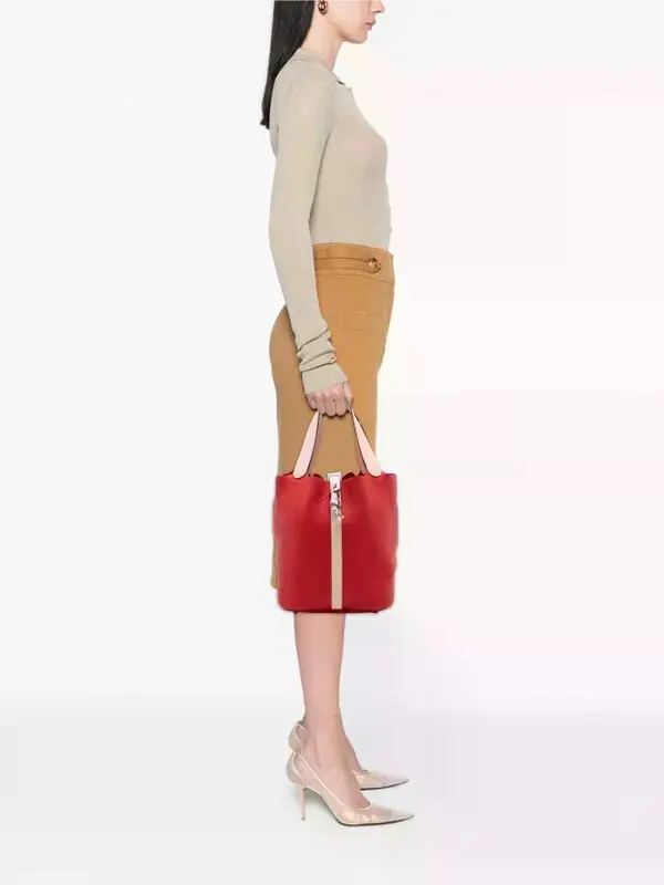 Hermès 2016 Bicolor Clemence And Swift Picotin Lock 26 Handbag - Red