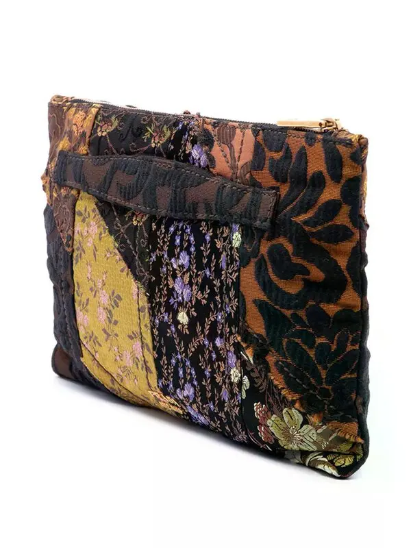 Prada 2010-2026 Canvas Broccato Patch Clutch Bag
