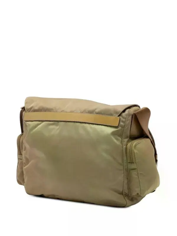 Prada Tessuto Double Buckle Messenger Bag