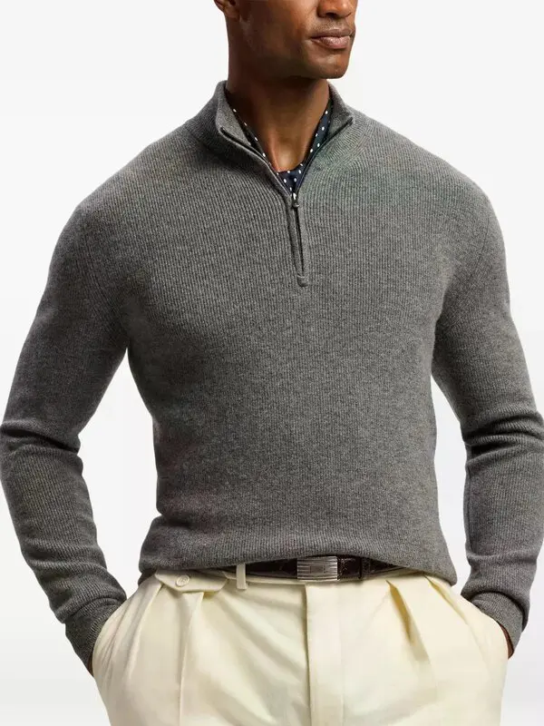 Ralph Lauren Purple Label Quarter-zip Cashmere Sweater