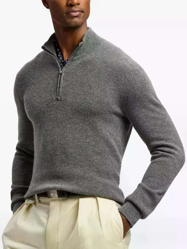 Ralph Lauren Purple Label Quarter-zip Cashmere Sweater