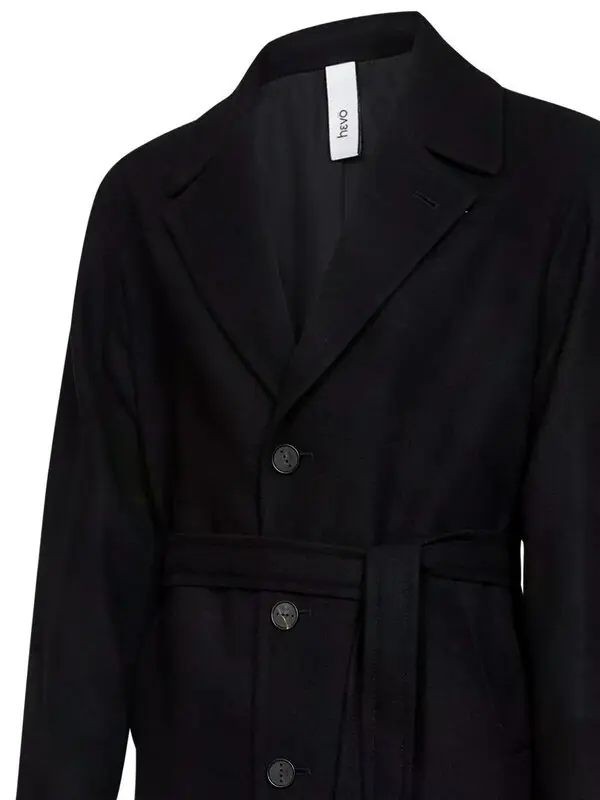 HEVO Single-breasted Belted Coat