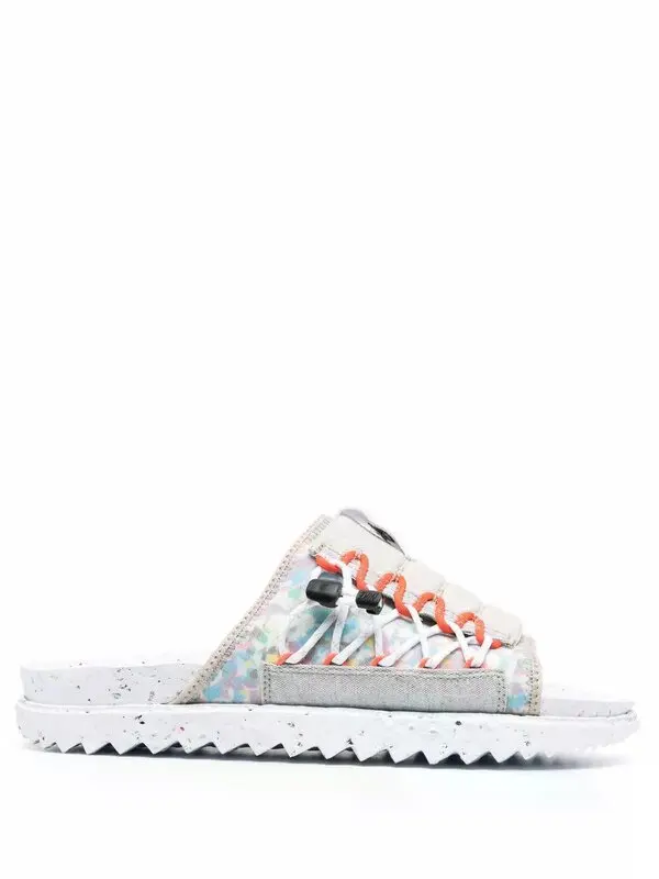 Nike Asuna Crater Logo-patch Slides - Neutrals