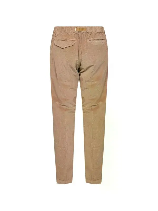WHITE SAND Belted Corduroy Trousers