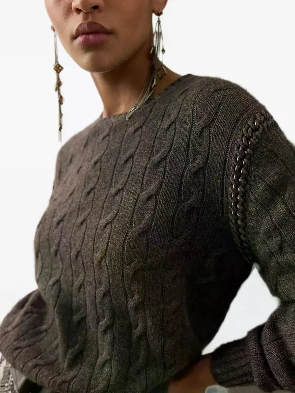 Polo Ralph Lauren Cable-knit Chain-detail Sweater