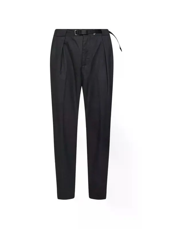 WHITE SAND Belted Pleated Trousers