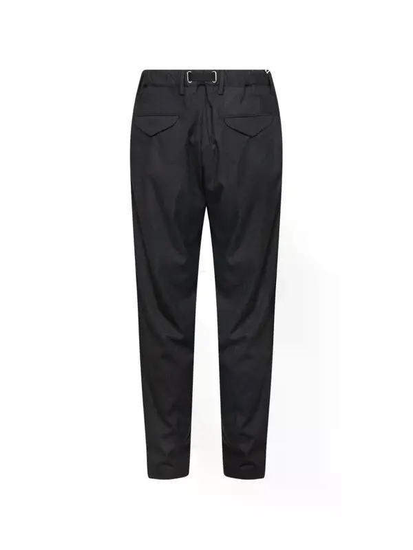WHITE SAND Belted Pleated Trousers