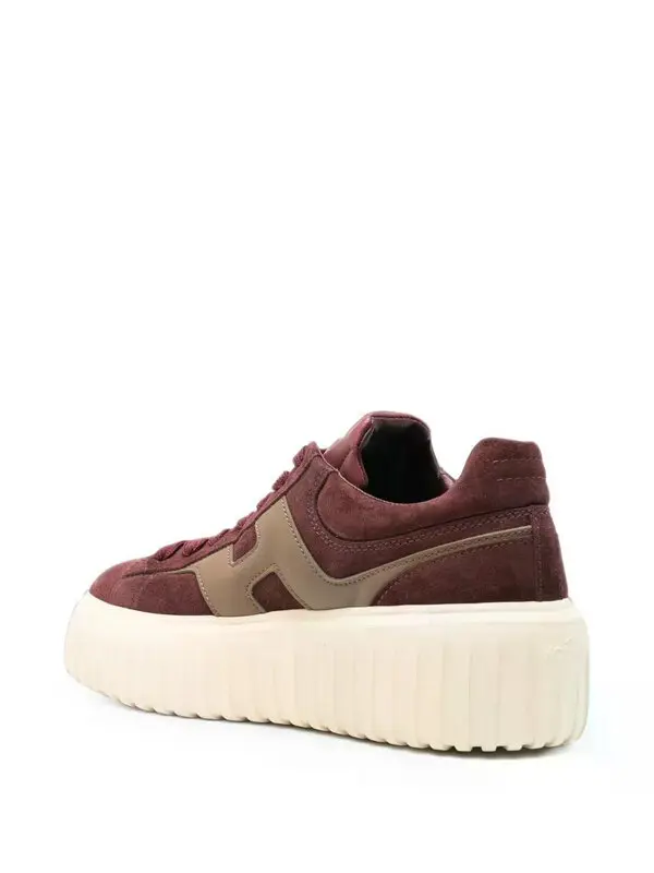 Hogan H-stripes Suede Platform Sneakers - Red