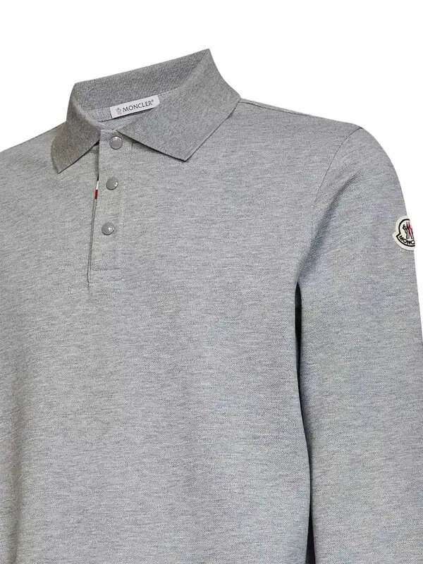 Moncler Logo-patch Long-sleeve Polo Shirt