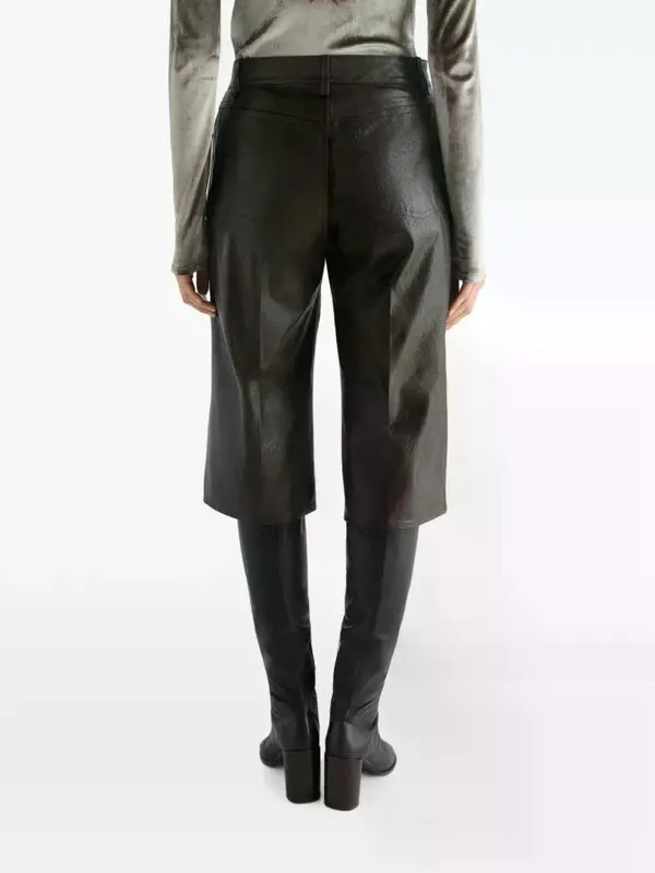 LEMAIRE Glossy Leather Bermuda Shorts