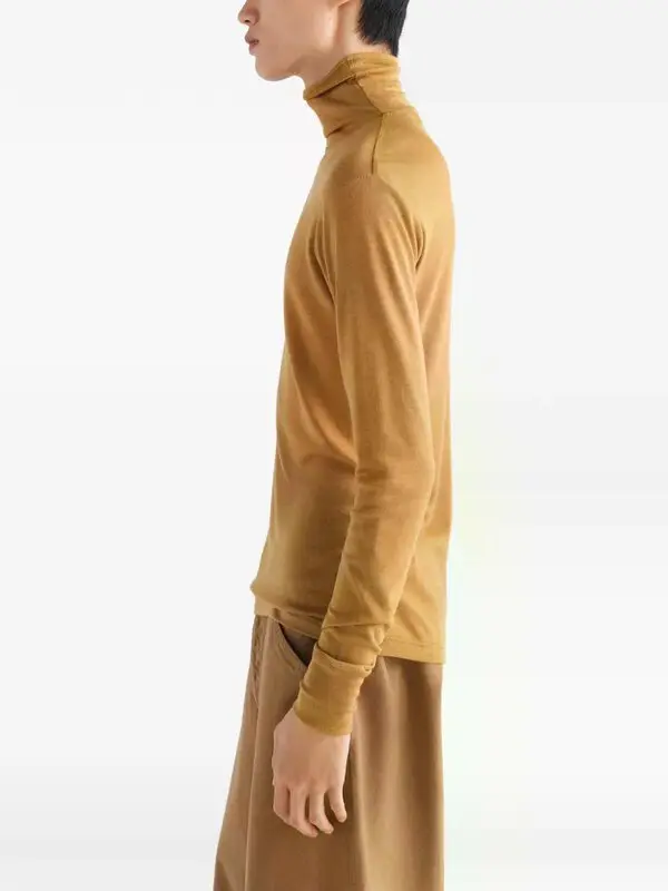 LEMAIRE Stand-collar Top In Wool And Silk Jersey