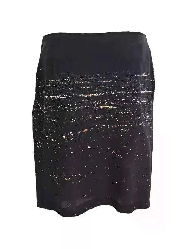 Dries Van Noten Printed Silk Mini Skirt